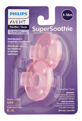 Philips Avent Soothie 3m+ Pink 2 Ct. Pacifier & Soother | eBay