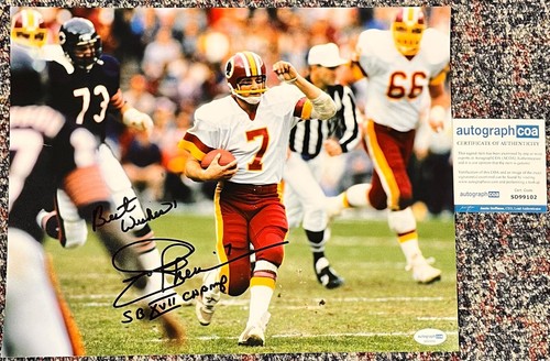 FOOTBALL Joe Theismann Signed 11x14 Washington Redskins Photo AUTO ACOA ...