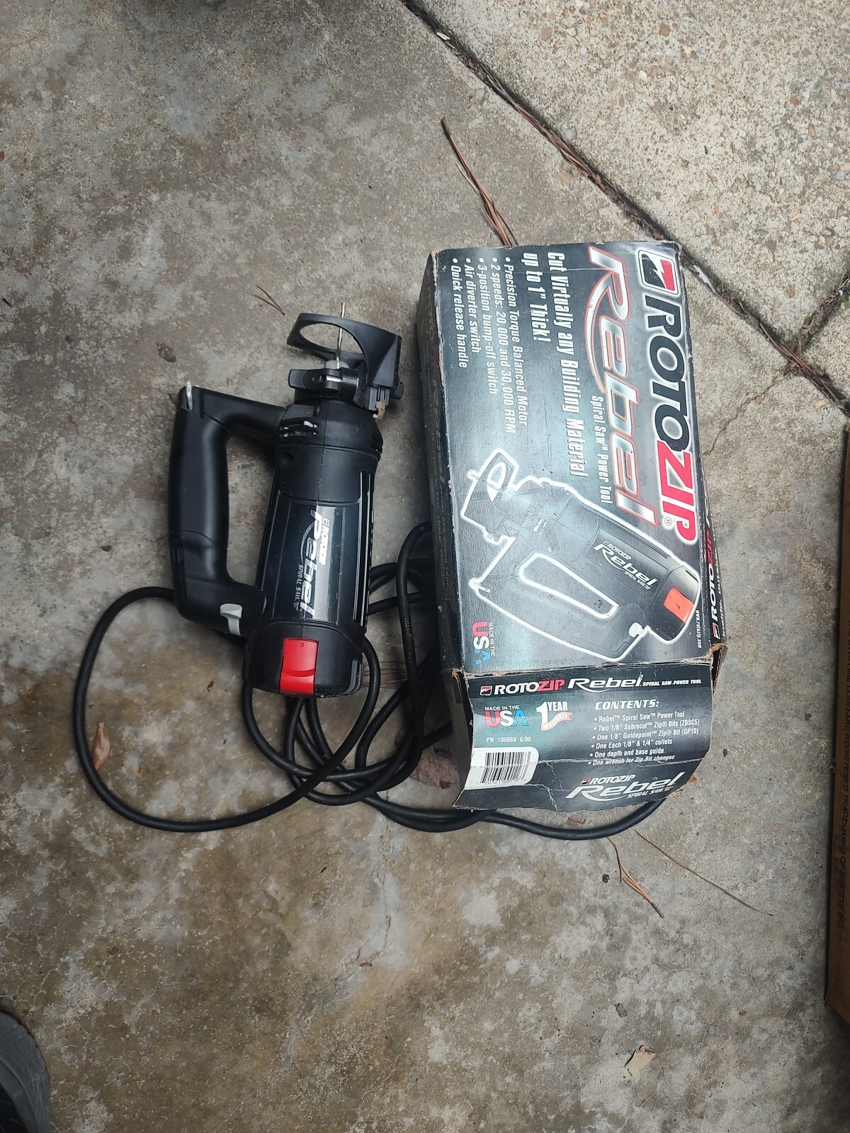 Roto Zip RZ1-1300 Spiral Saw System Rotary Cutter 5 Amp 30,000 RPM ...