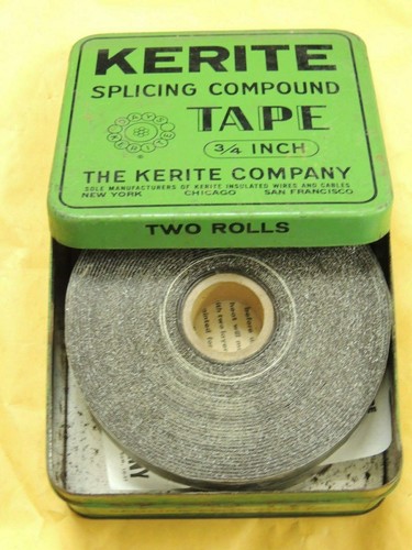 Vintage Kerite Splicing Compound Tape 3/4" Tin - Green - Two Rolls ...