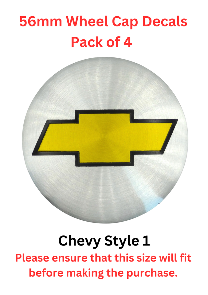(4 PACK) Wheel Center Cap Decals Sticker 2.20" 56mm CHOOSE YOUR STYLE ...