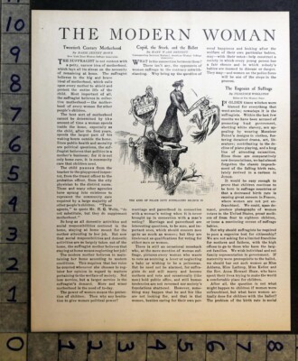 1913 WOMAN SUFFRAGE VOTE FEMINIST EQUAL POLITICAL LOU ROGERS ART PRINT ...
