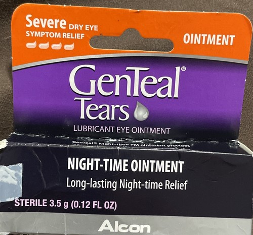 GenTeal Tears Nighttime Lubricant Eye Ointment 3.5g 0.12 Oz exp 01/26 ...