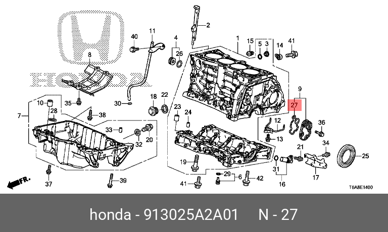 Genuine 2013-2021 Honda Accord O Ring Breather 91302-5A2-A01 Thailand ...
