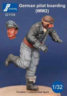 PJ Production 1/32 German WWII Luftwaffe Pilot Boarding Figure 2 Heads ...