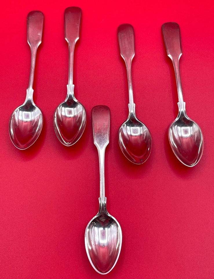 Vintage Sterling Silver 4" Demitasse Spoon Teaspoon Fiddle Pattern | eBay