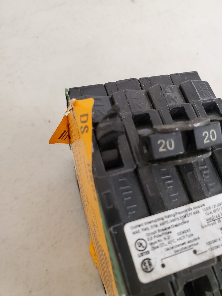 Siemens Q23020CT2 2 Double Pole 30A 2 Double Pole 20A Quadplex Circuit ...