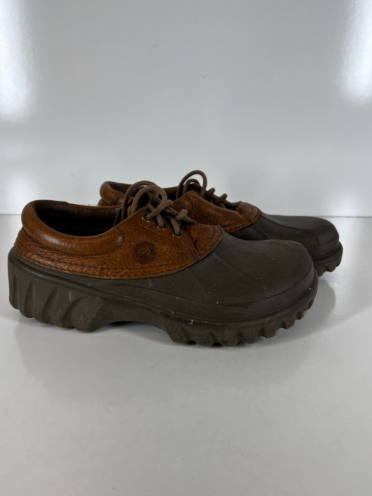 Crocs Axel Islander Boat Shoe Brown Leather Lace Up M… - Gem