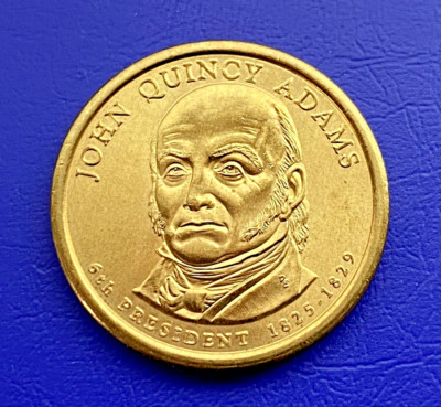 ONE DOLLAR COIN ~JOHN QUINCY ADAMS 1825-1829 6TH PRESIDENT 2008 D MINT ...