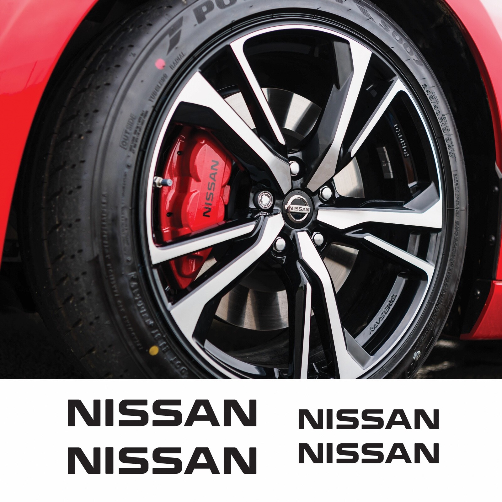 NISSAN BRAKE CALIPER STICKERS SET OF 4 FRONT & BACK DECAL REPLACMENT | eBay