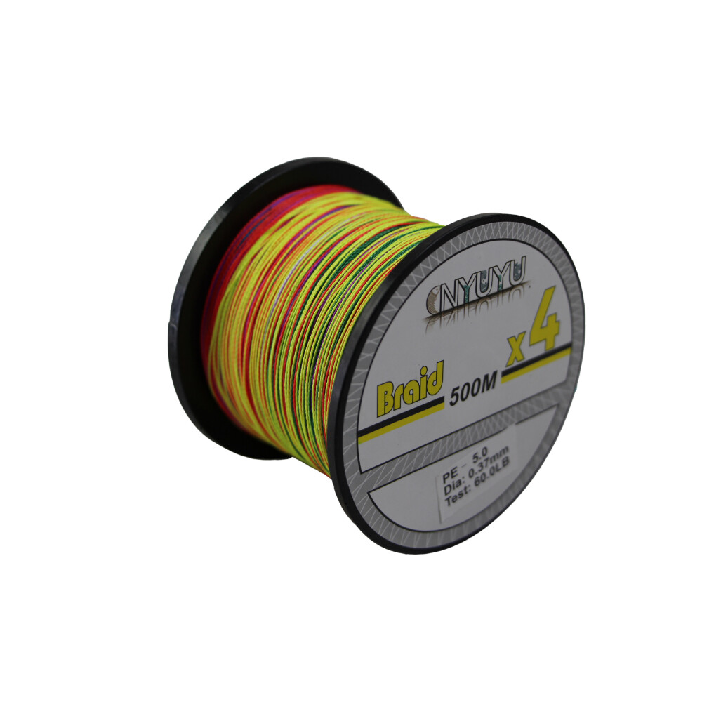Braid Fishing Line Multicoloured 500M - 10Lb 20Lb 30Lb 40Lb 50Lb 60Lb ...