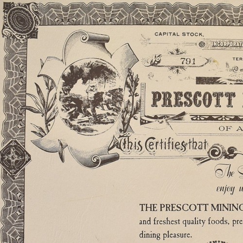 Vintage 1980s Prescott Mining Company Restaurant Menu 155 Plaza Drive ...