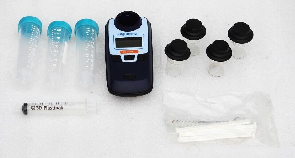 NOS PALINTEST POOLTEST 3 PORTABLE WATER TEST KIT CHEMO MARINE CL25 PH ...