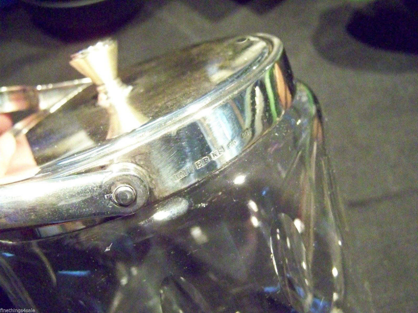 WMF SILVER on BRASS HANDLED CUT GLASS BISCUIT JAR WITH LID - FANCY ...