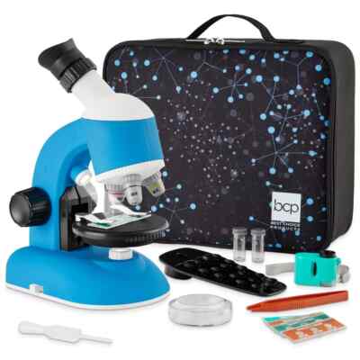 Kids STEM Microscope Set | 30-Piece Kit w/ Carrying Case & 1200x Zoom ...
