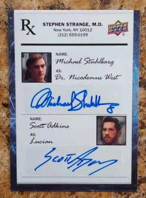 2016 Upper Deck Dr. Strange Michael Stuhlbarg & Scott Adkins Dual ...