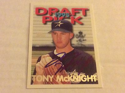 1995 Topps Traded 38T Tony McKnight Astros Autographed Auto Signed Card ...