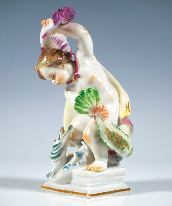 MEISSEN FIGUR TIER KREISZEICHEN " FISCH " ZODIAC SIGN PISCES H. THEIN ...