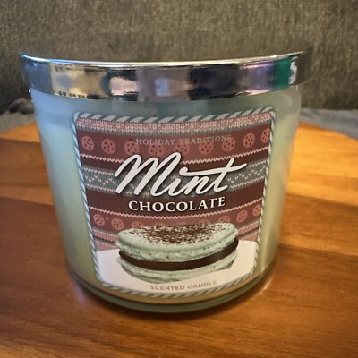 Bath & Body Works 3 Wick Candle Mint Chocolate Holiday Tradition ...