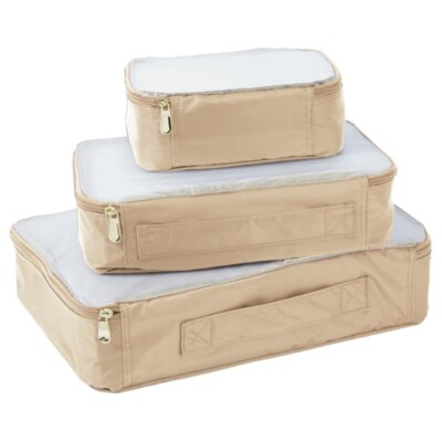 *Samantha Brown 3-piece Packing Cubes - Mellow Buff | eBay