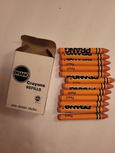 Vintage Prang Crayon Refills 12 Fat Primary Peach | eBay