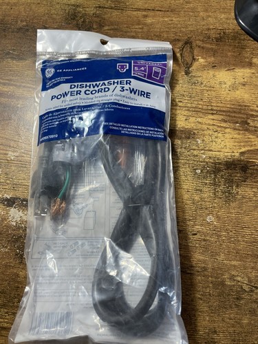GE Appliances WX09X70910 Universal 3-Wire Dishwasher Power Cord 5' 4 ...