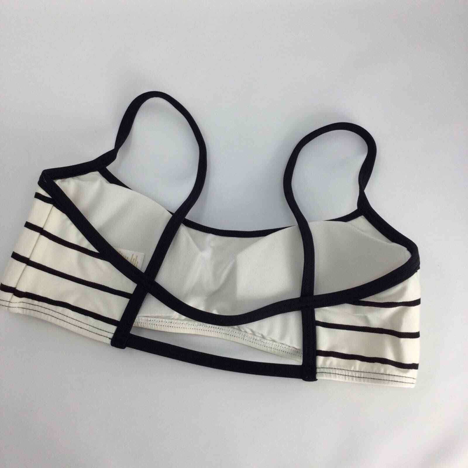 Kate Spade Striped Black & White Bikini Top, size med… - Gem