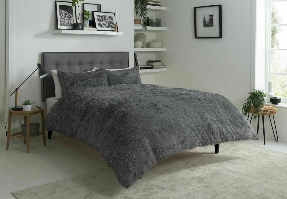 Snuggle Duvet Cover Set Super Soft Fluffy Quilt Sets Warm Cosy Winter ...