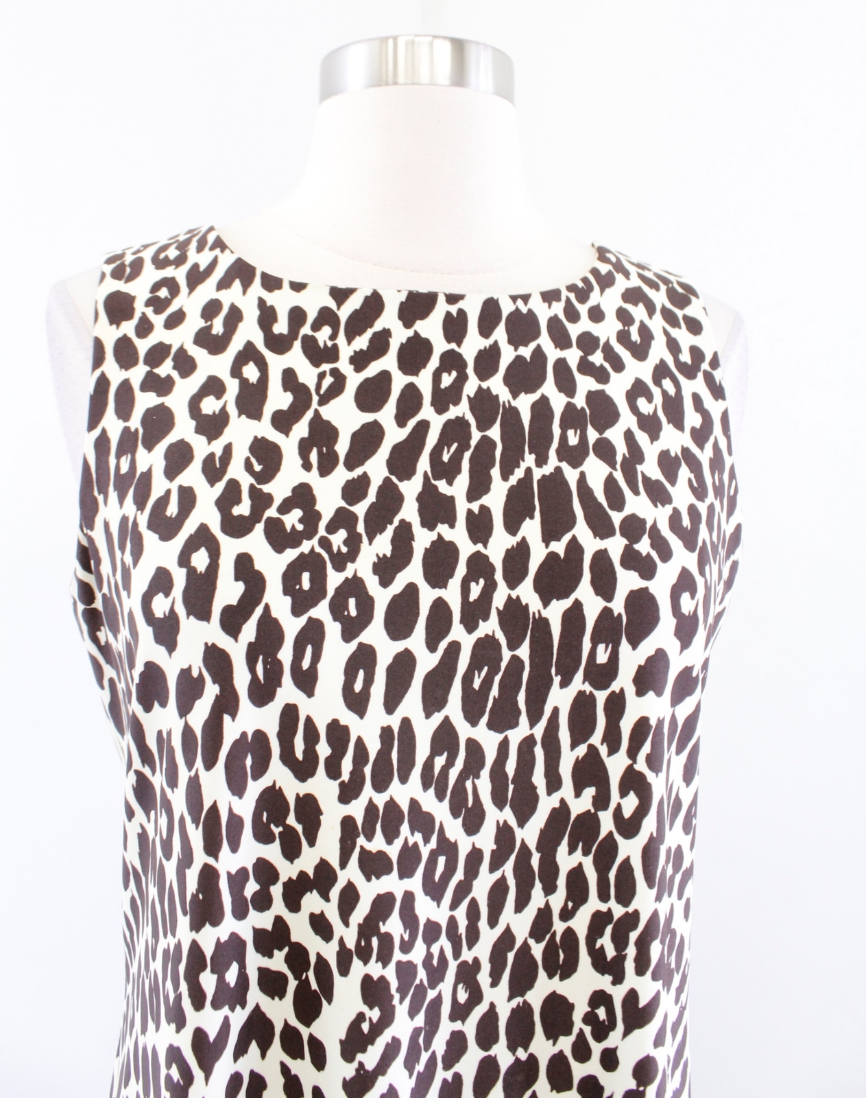 Jude Connally Beige Brown Leopard Print Sleeveless Sh… - Gem