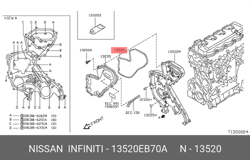 Genuine OE Gasket Timing Belt Cover 13520EB70A , 13520-EB70A | eBay.de