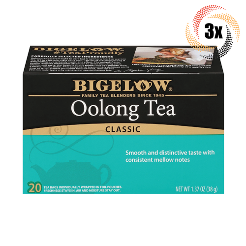3x Boxes Bigelow Natural Classic Oolong Tea | 20 Pouches Per Box | 1 ...