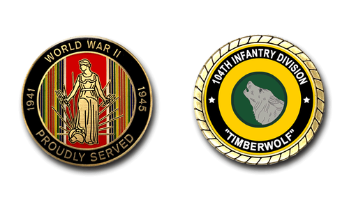104th Infantry Division "Timberwolf" WWII Service Challenge Coin | eBay