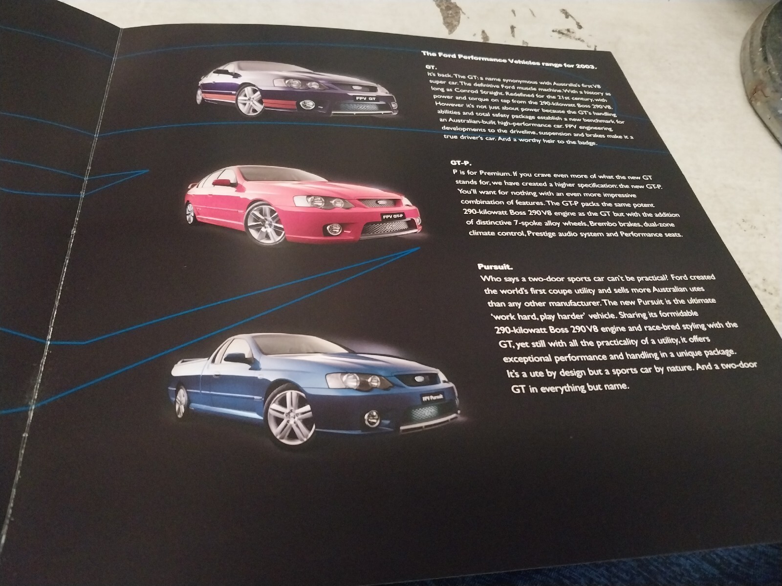 Jan 2003 FORD FPV GT GT-P & PURSUIT UTE Australian Sales Brochure ...