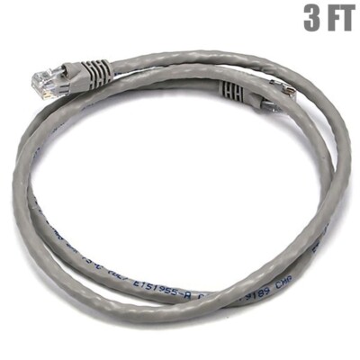 3FT Cat6 RJ45 Ethernet LAN Network UTP Crossover Cable Copper Wire ...