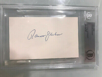 RANSOM JACKSON 2020 HISTORIC AUTOGRAPHS CUT AUTO - BECKETT ...