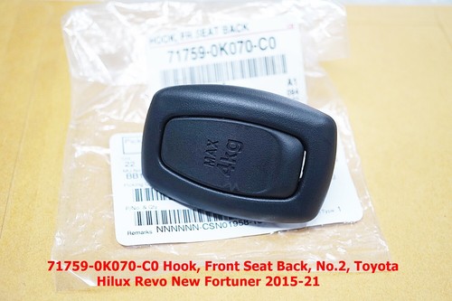 1x 71759-0K070-C0 Hook Front Seat Back For Toyota Hilux New Fortuner ...