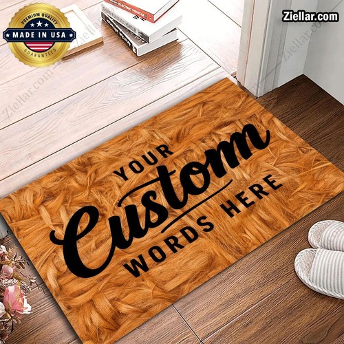 Custom Text Doormat with Bold Name Design, Personalized Entry Rug for ...