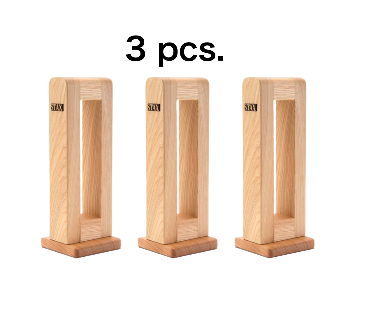STAX Speaker Ear Natural Wooden Stand HPS-2 Set of 3 New 4996476000322 ...