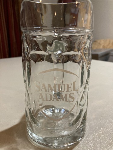 Samuel Adams Glass Beer Mug/Stein. Sam Adams Logo. Thick Glass. .5 ...
