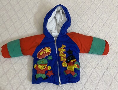 Vintage 80s Tuff Cookies Go Team Football Theme Boys Baby Coat Size 6/9 ...