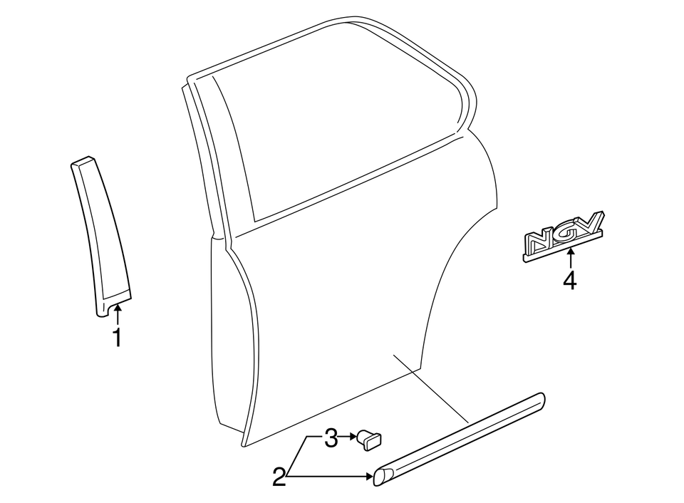 Genuine Honda Protector R Rear Door *G82P* (Cypress Green Pearl)75303 ...