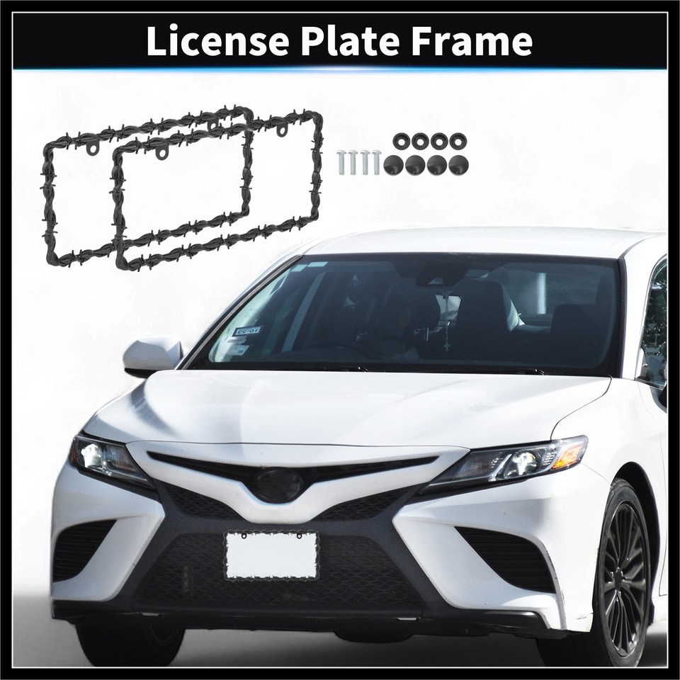 Universal Barbed Wire Design Standard License Plate Frames 2 Holes w ...