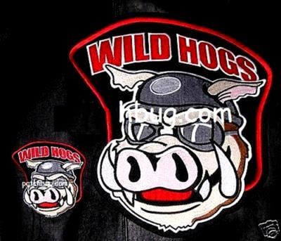 WILD HOGS 12" X 12" + 4" X 4" 2-PATCH SET as seen MOVIE WILD HOG ...