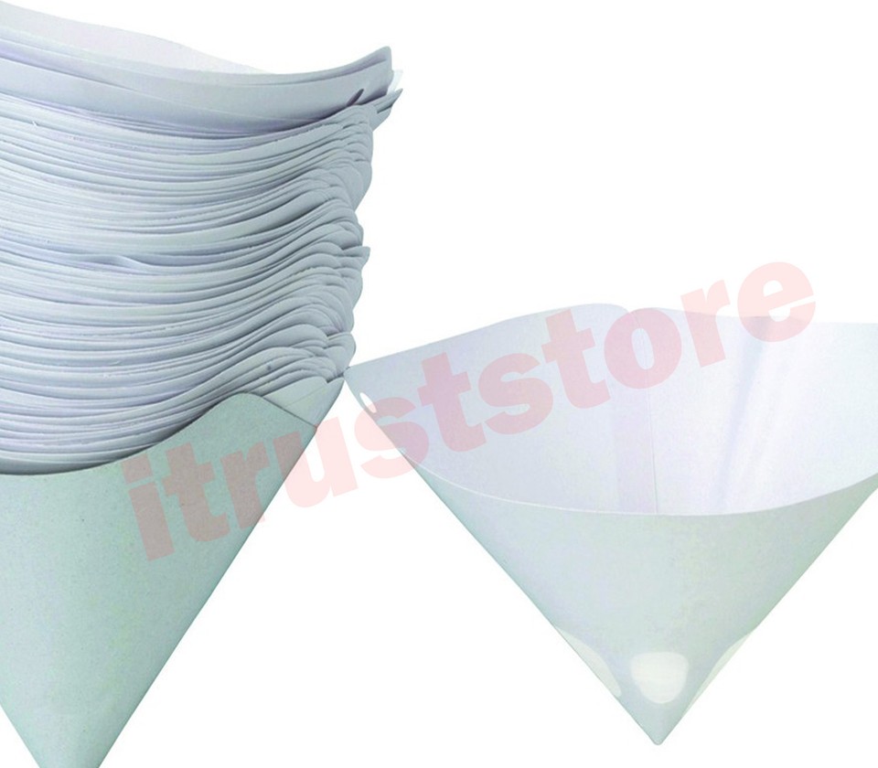 100 PAPER AND NYLON MESH FINE PAINT STRAINER FILTER STRAINING PURIFYING ...
