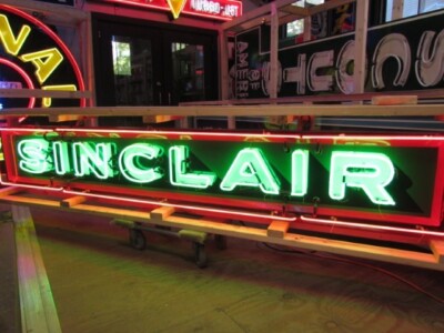 Original Sinclair Strip Porcelain Sign with Neon 13 FT W x 2 FT H | eBay