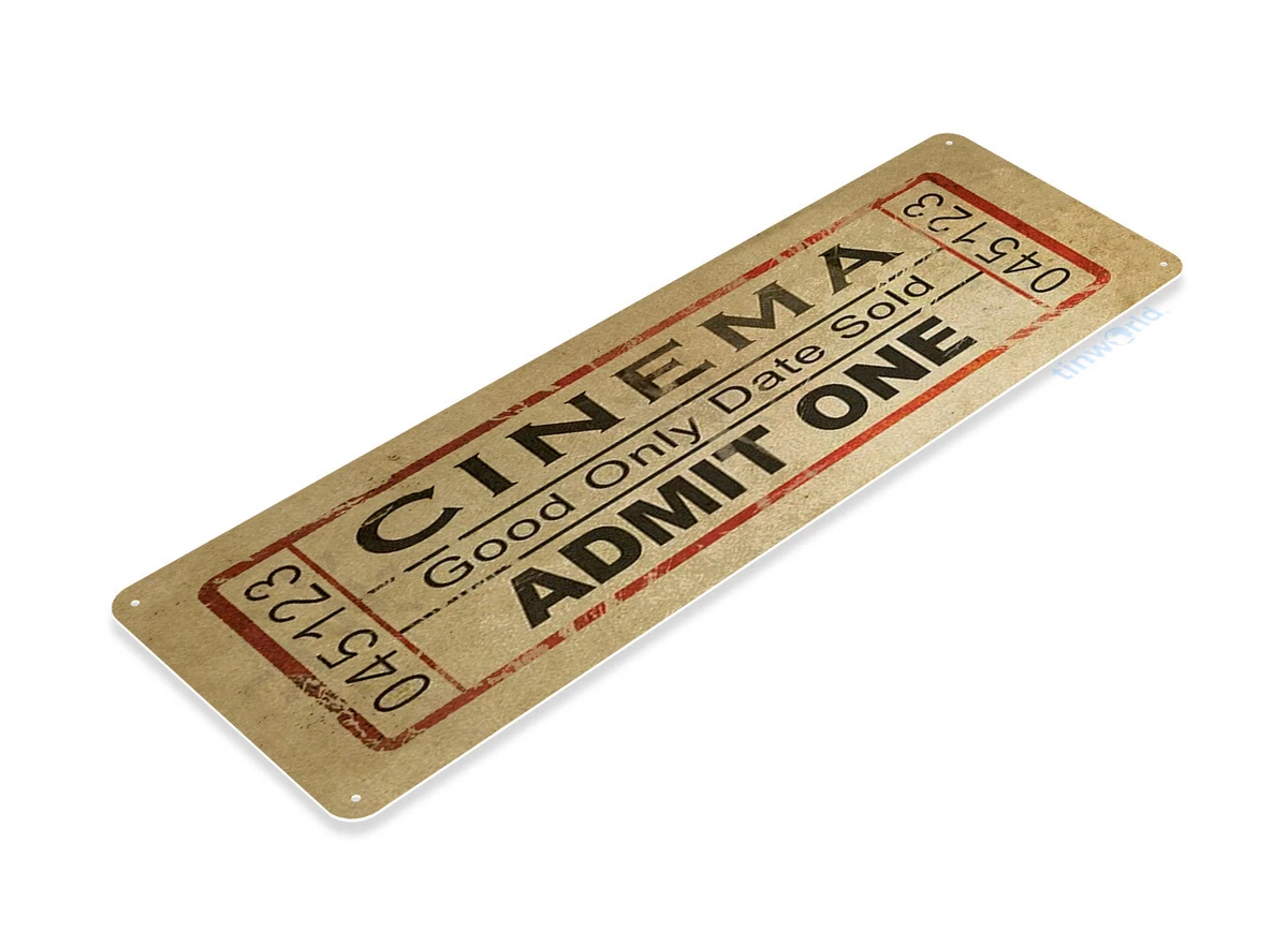 Admit One Movie Ticket