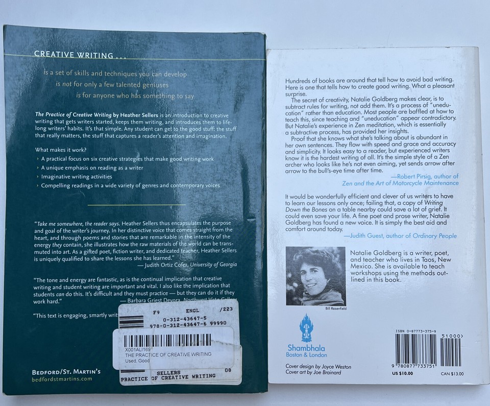 The Practice Of Creative Writing Sellers Writing Down the Bones ...