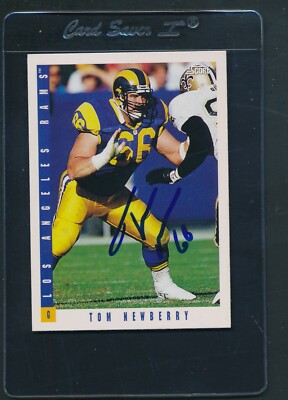 1993 Score #376 Tom Newberry Rams Signed Auto *E4040 | eBay