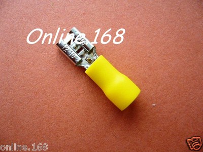 Crimp Terminals Electrical Connectors Femal Spade Connector Yellow ...