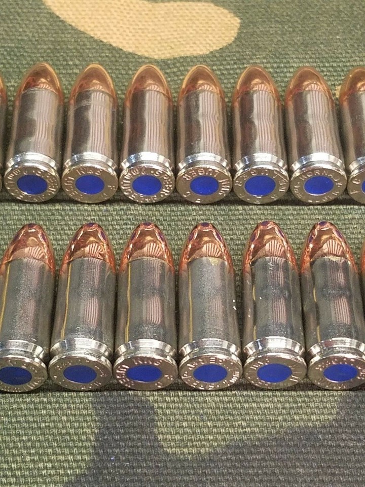 9MM LUGER SNAP CAPS SET OF 20 (NICKEL+BLUE) REAL 115GN WEIGHT!!! | eBay